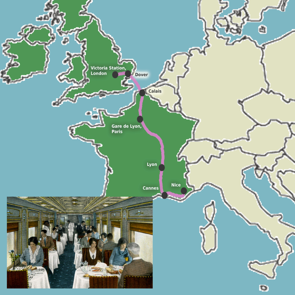 The Blue Train: How the Upper-Class Traveled to the Riviera